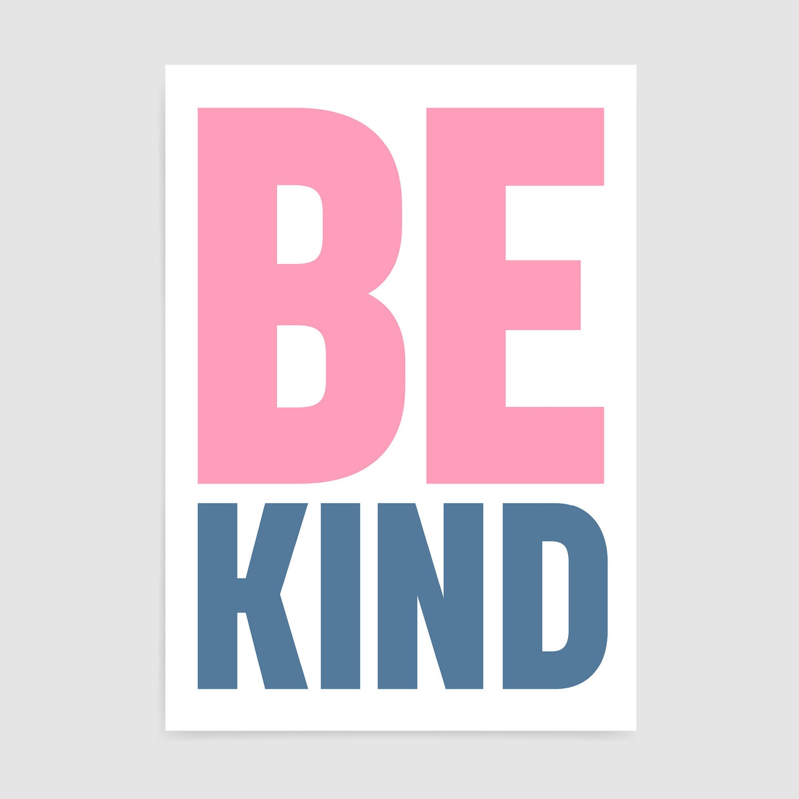Be Kind Poster / Positive Message Art Print / Typography Print - Etsy UK