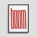 Boom Typography Wall Art Print / Modern Home Decor Graphic Design ...