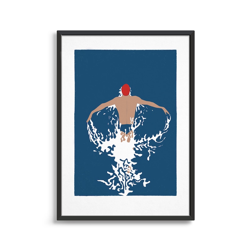 Swimming Poster - Etsy