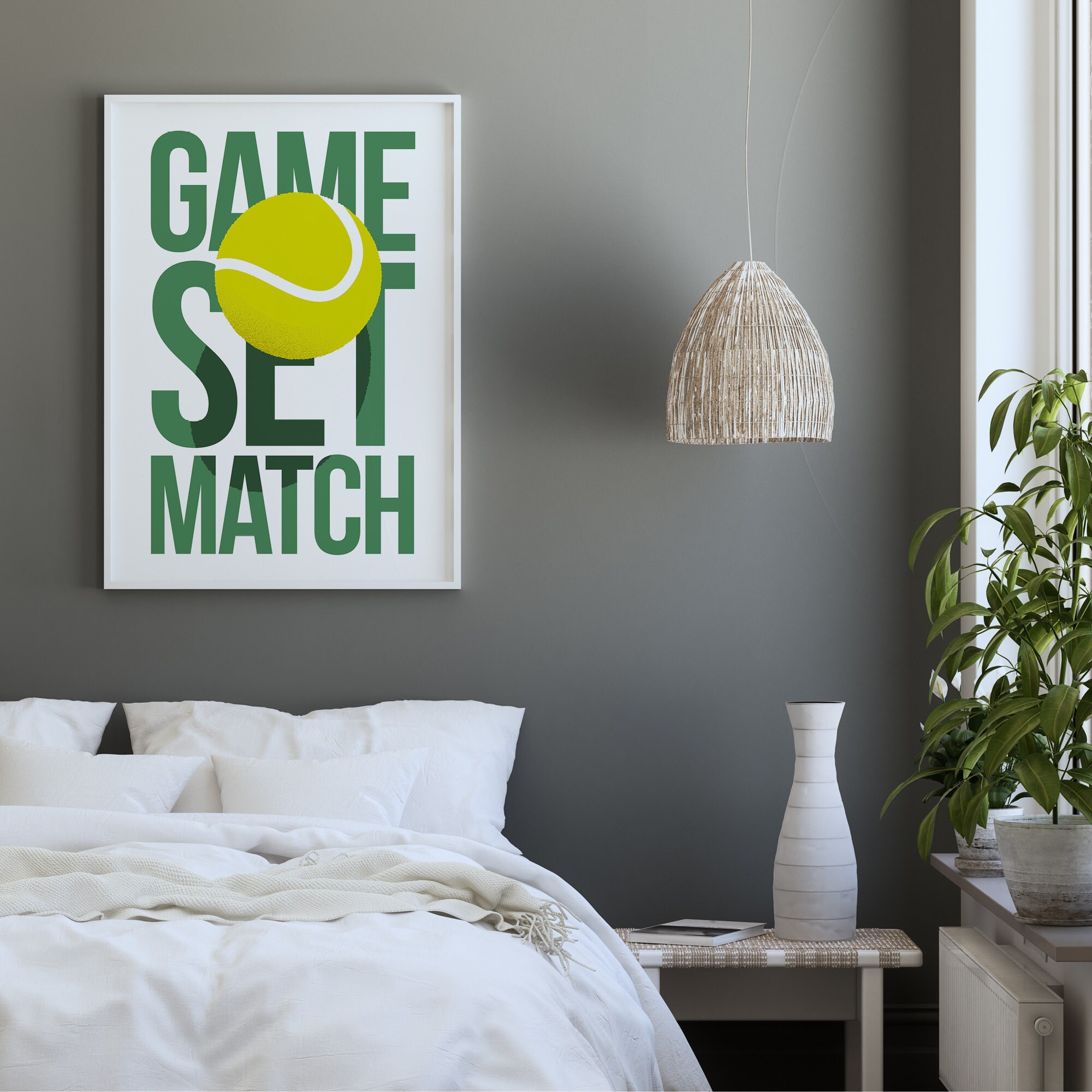Game Set Match Poster / Tennis Wall Art / Motivational - Etsy