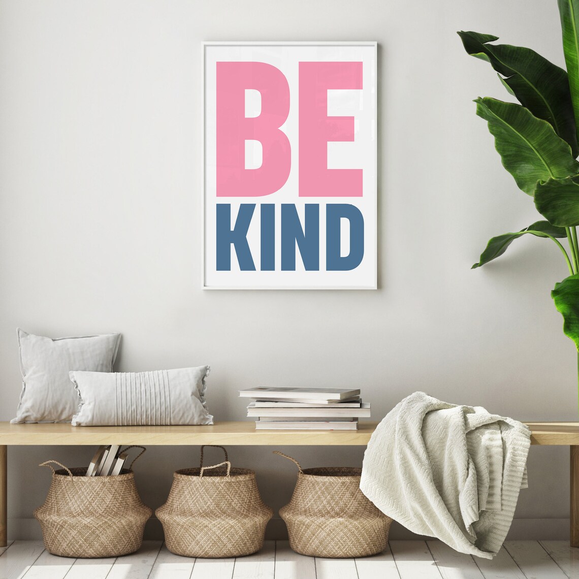 Be kind poster / Positive message art print / Typography print | Etsy