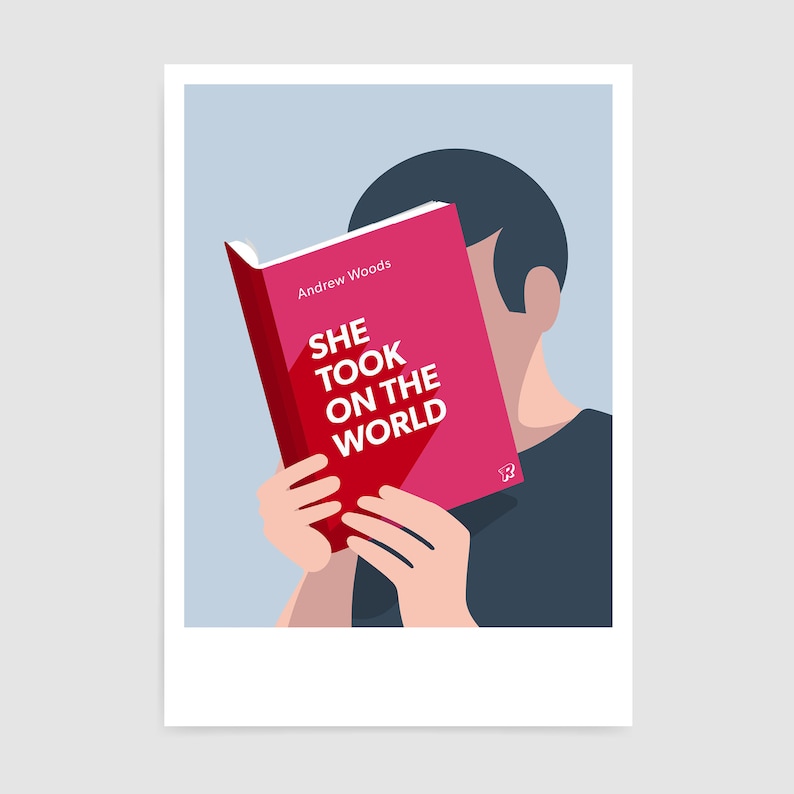 Personalised Book Cover Poster / Minimal Art Print / Custom Book ...