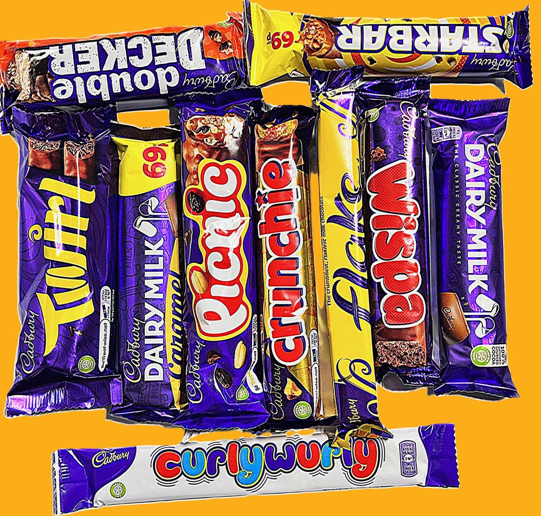 Cadbury Selection Box of 10 Full Size British Chocolate Bars - Etsy