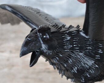 Wrought Iron Crow Sculpture - Etsy
