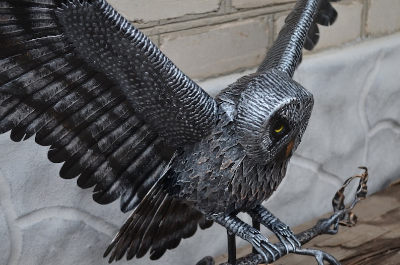 Owl Metal Sculpture - Etsy