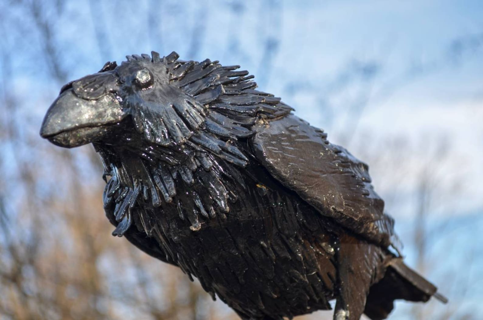 Wrought Iron Crow, Crow Sculpture. - Etsy