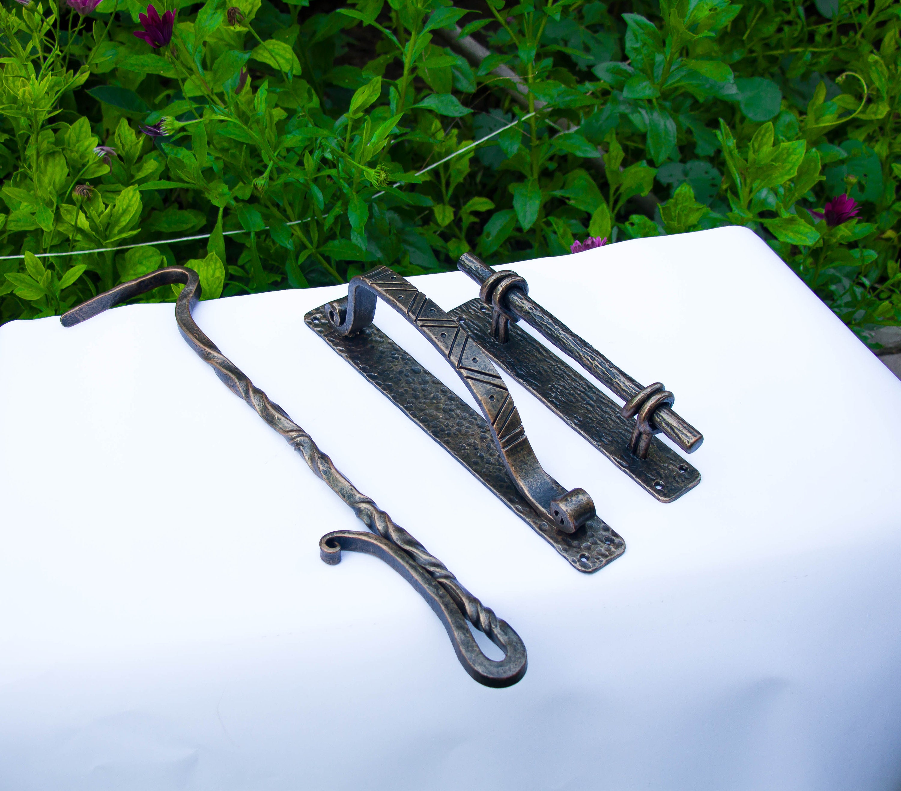 Wrought Iron Handle Door Handle. | Etsy