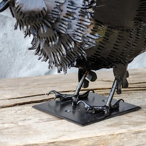 Wrought Iron Crow, Wrought Iron Sculpture, Iron Bird. - Etsy