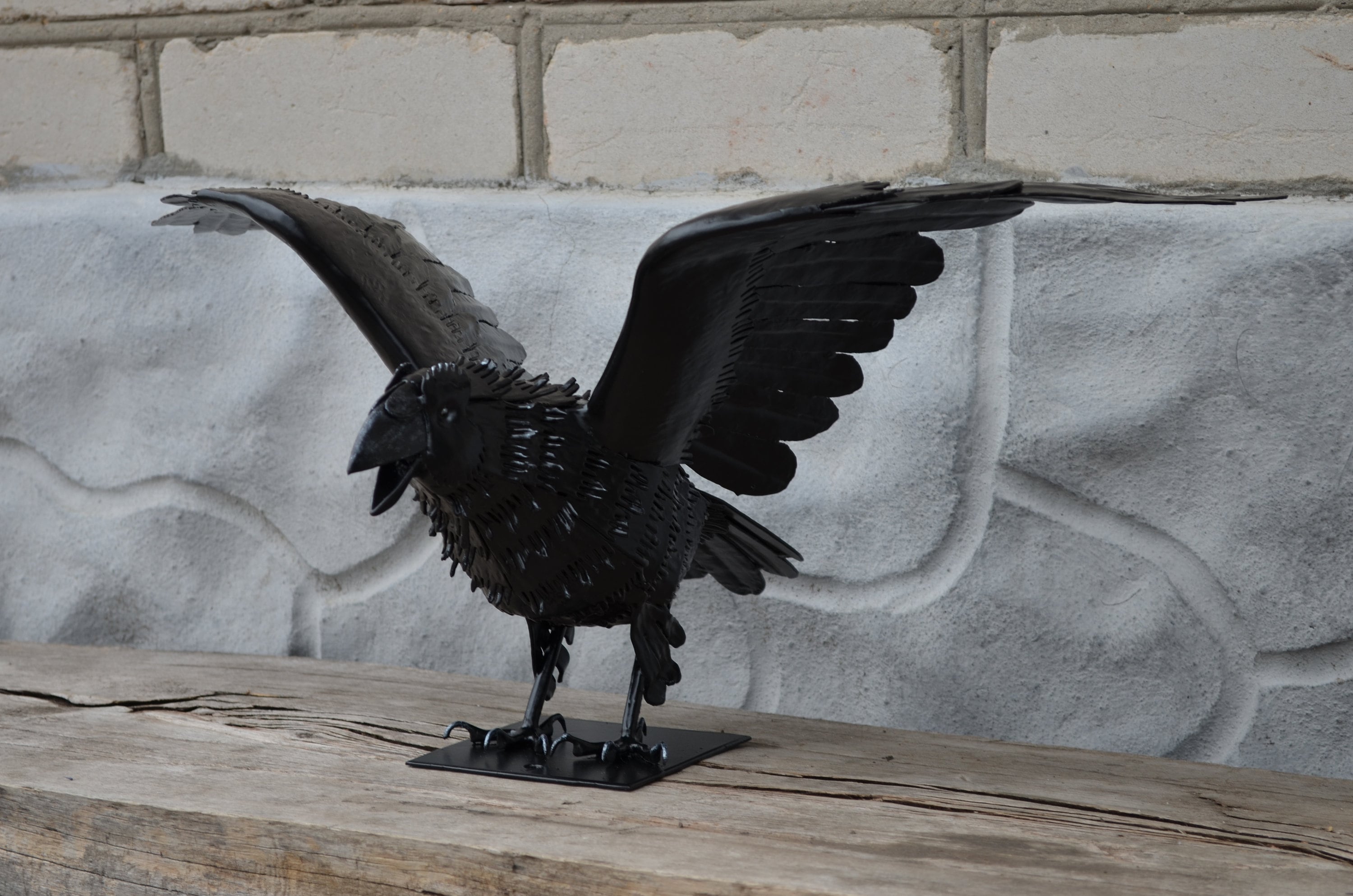 Wrought Iron Crow Wrought Iron Sculpture Iron Bird. - Etsy