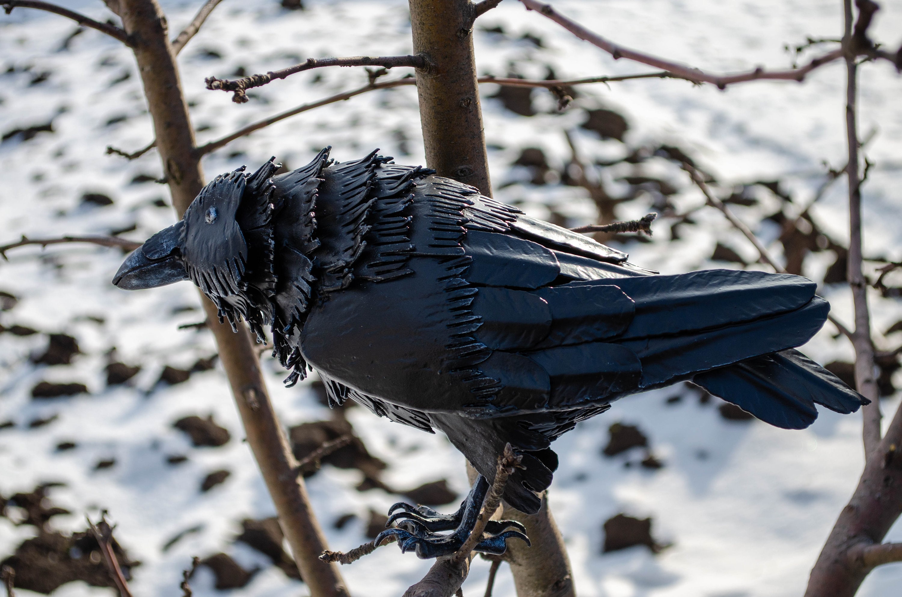 Wrought Iron Crow Crow Sculpture. | Etsy