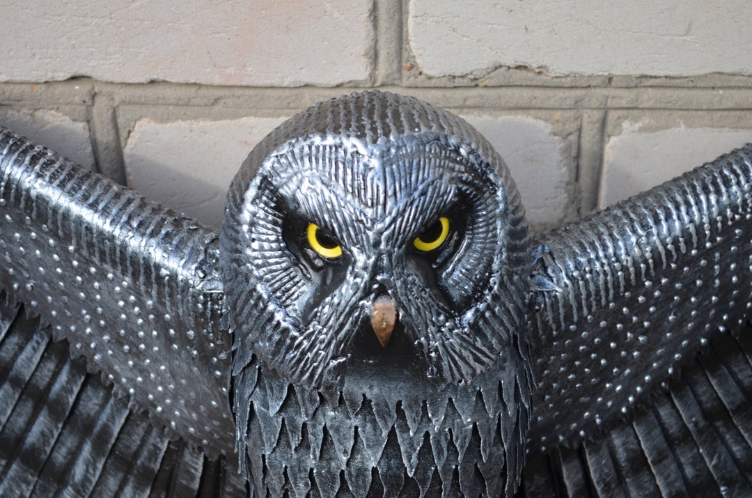Wrought Iron Owl, Owl Sculpture. - Etsy