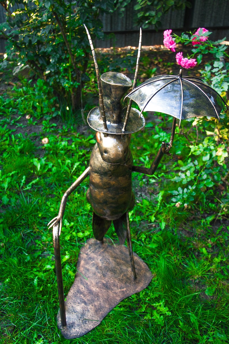 Forged Sculpture for the Garden, Iron Insects, Forged Grasshopper ...