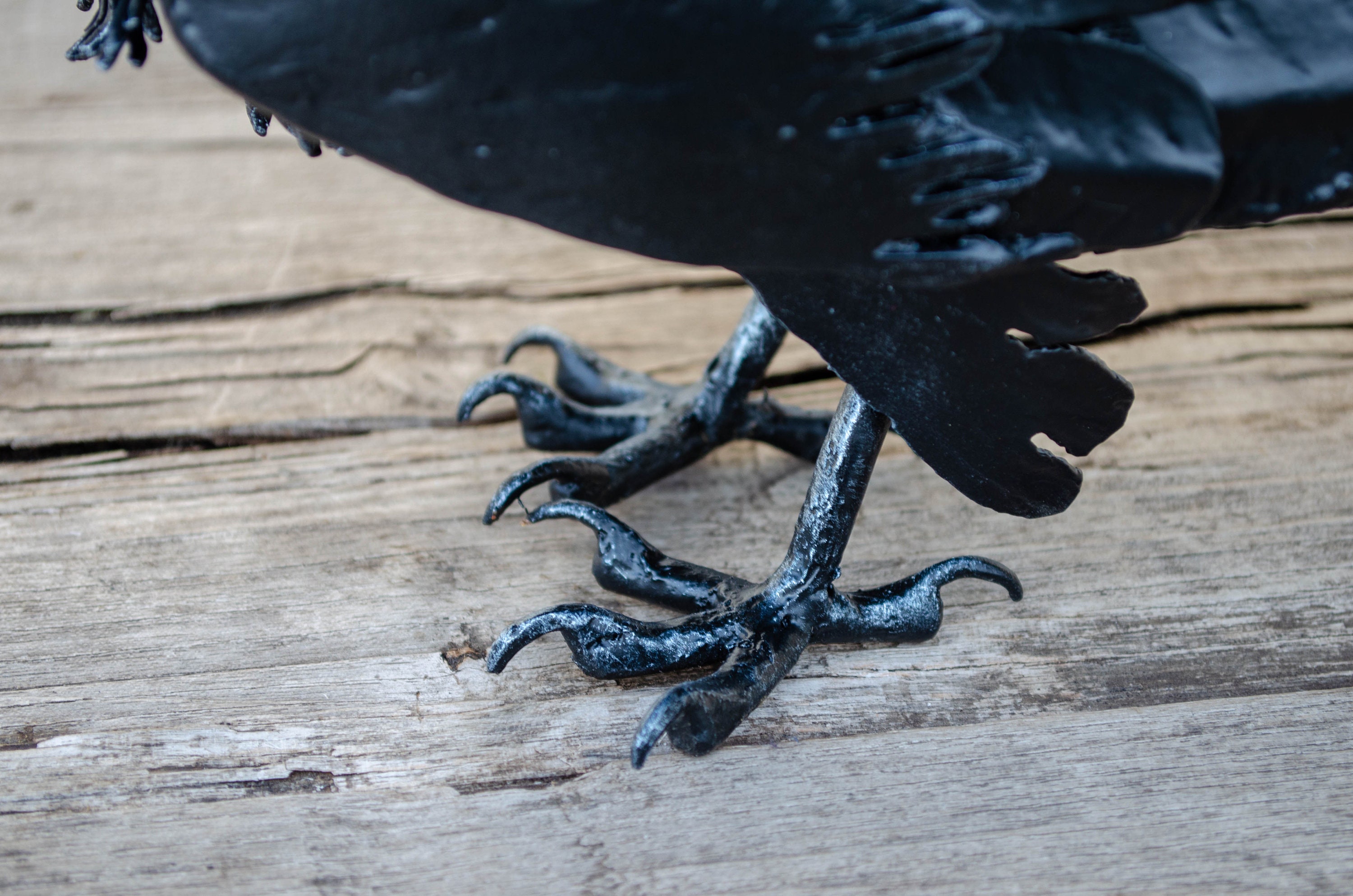 Wrought Iron Crow Crow Sculpture. | Etsy