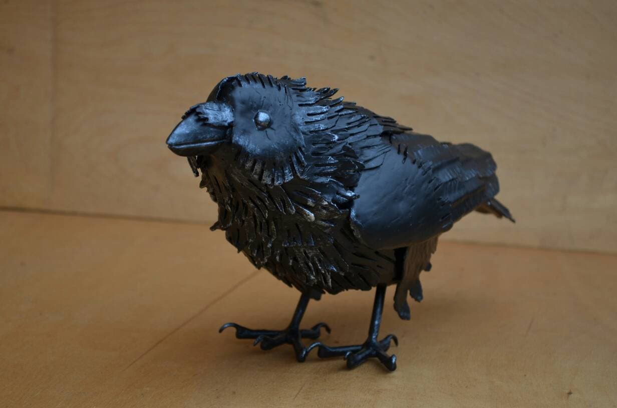 Wrought Iron Crow Crow Sculpture. - Etsy UK