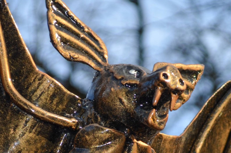 Wrought Bat Bat Sculpture Garden Decor Home Decor Steel - Etsy