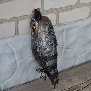 Sculpture of an Owl, Wrought Iron Sculpture - Etsy