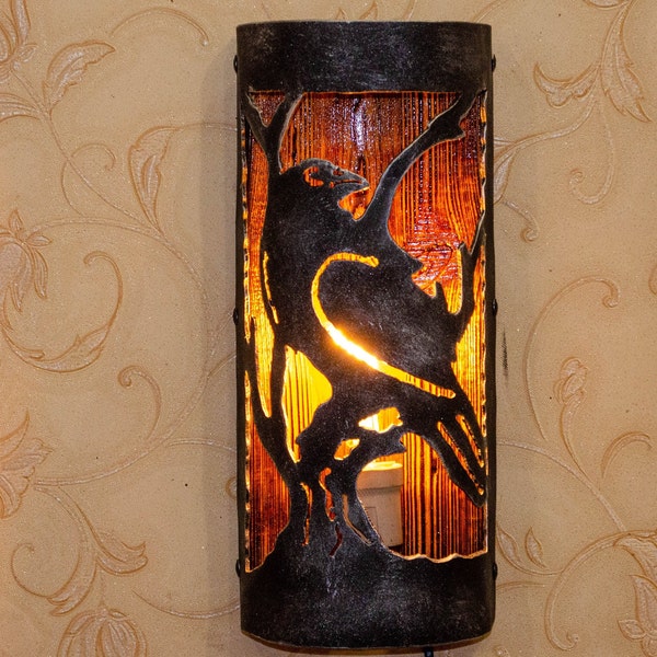 Log Cabin Wall Sconce - Etsy