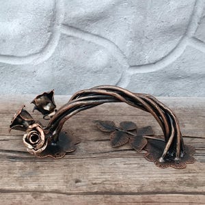 Forged Rose Door Handle - Etsy