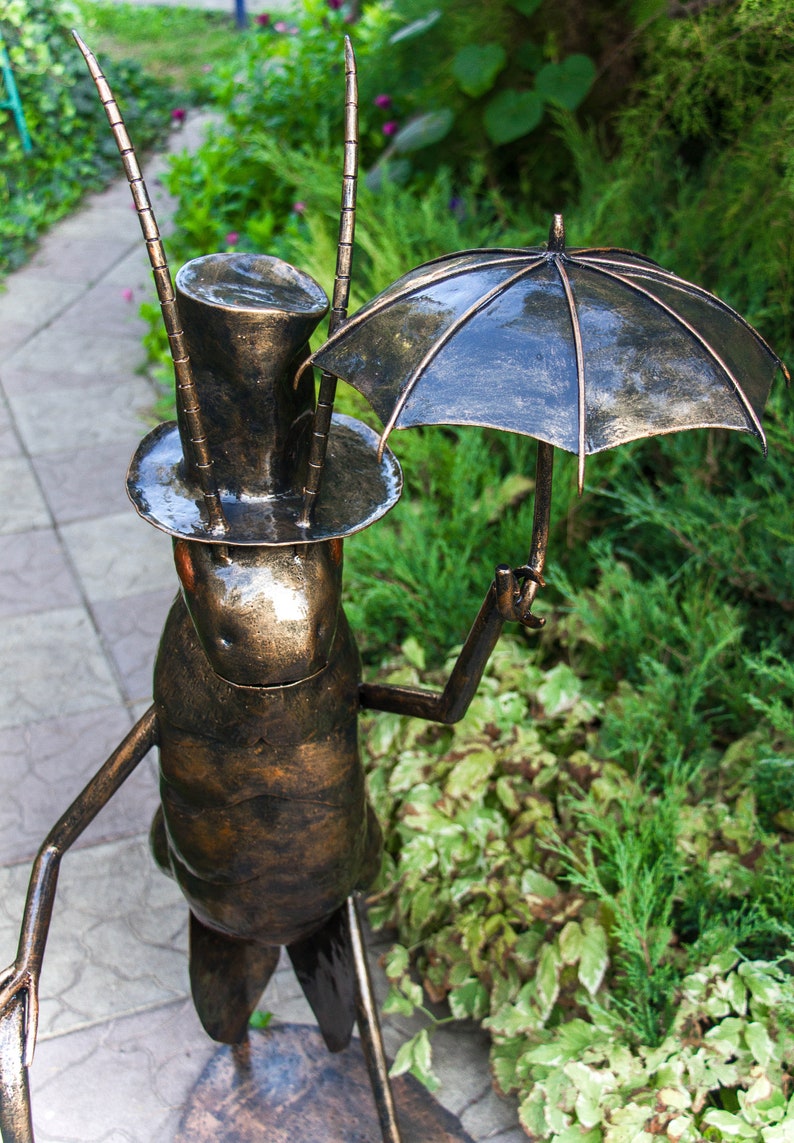 Forged Sculpture for the Garden, Iron Insects, Forged Grasshopper ...