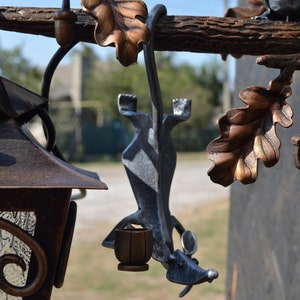 Wrought Iron Sconce With Mice on a Branch - Etsy