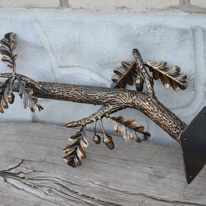 Forged Oak Branch (bracket) - Etsy