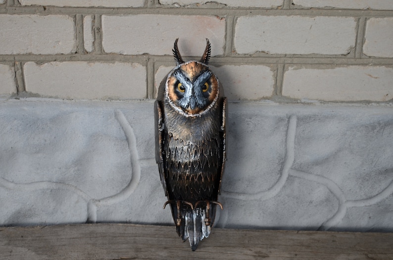 Sculpture of an Owl Wrought Iron Sculpture - Etsy