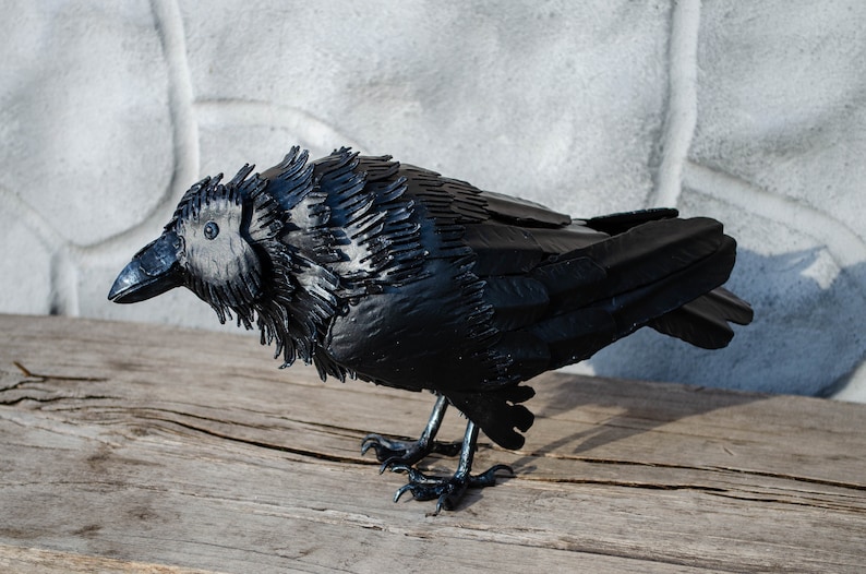 Wrought Iron Crow Crow Sculpture. | Etsy