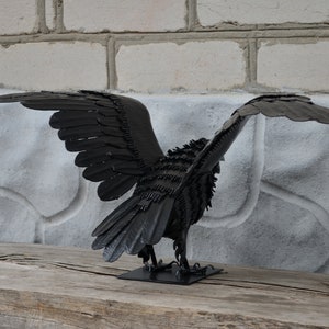 Wrought Iron Crow, Wrought Iron Sculpture, Iron Bird. - Etsy