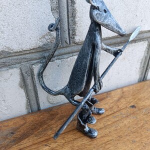 Handcrafted Wrought Iron Mouse With Spear - Etsy