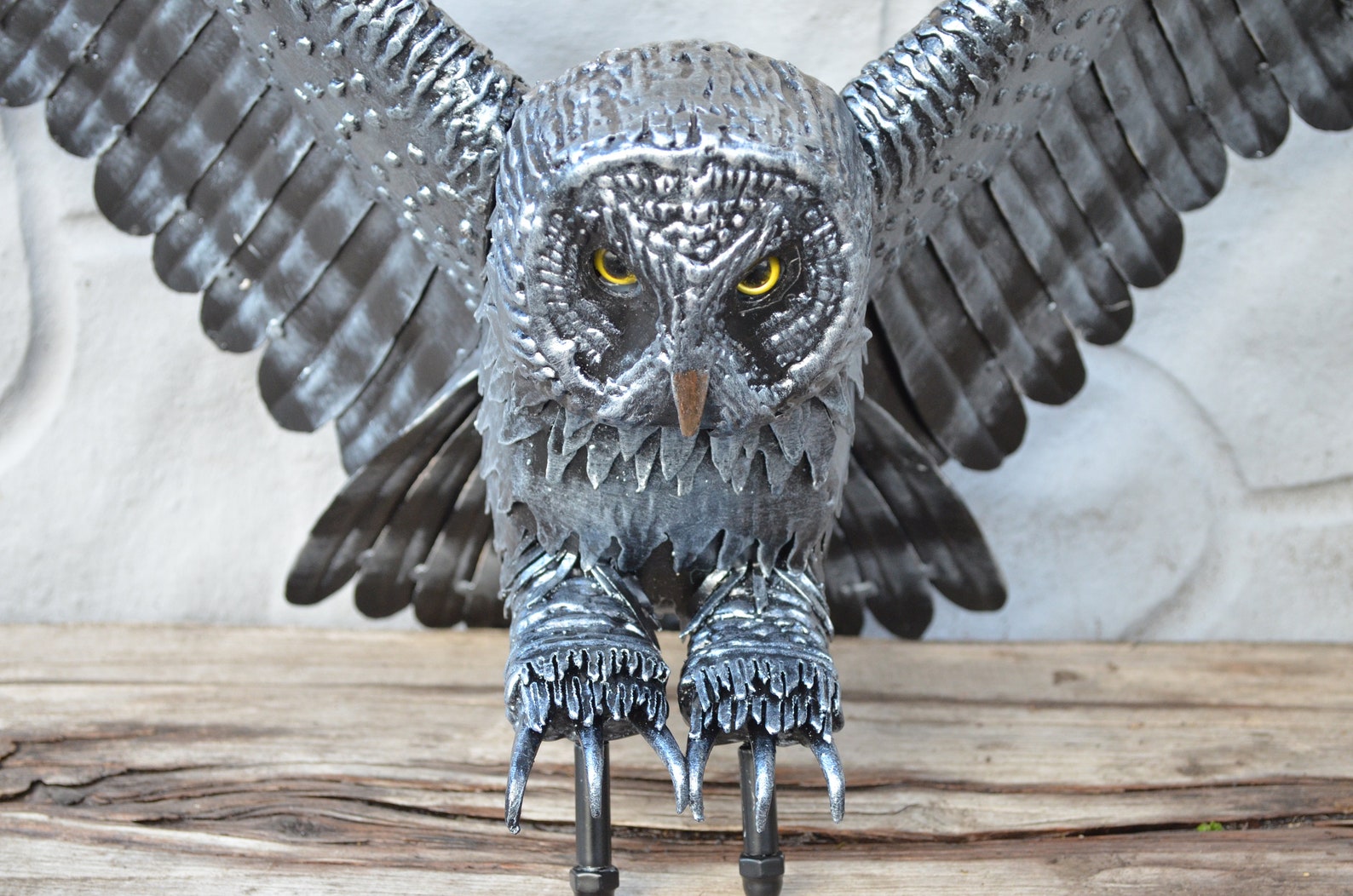 Sculpture of an Owl Wrought Iron Sculpture - Etsy