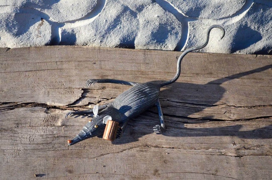 Wrought Iron Mouse, Garden Decor - Etsy