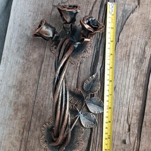 Forged Rose Door Handle - Etsy