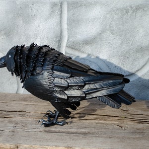 Wrought Iron Crow - , Crow Sculpture. - Etsy