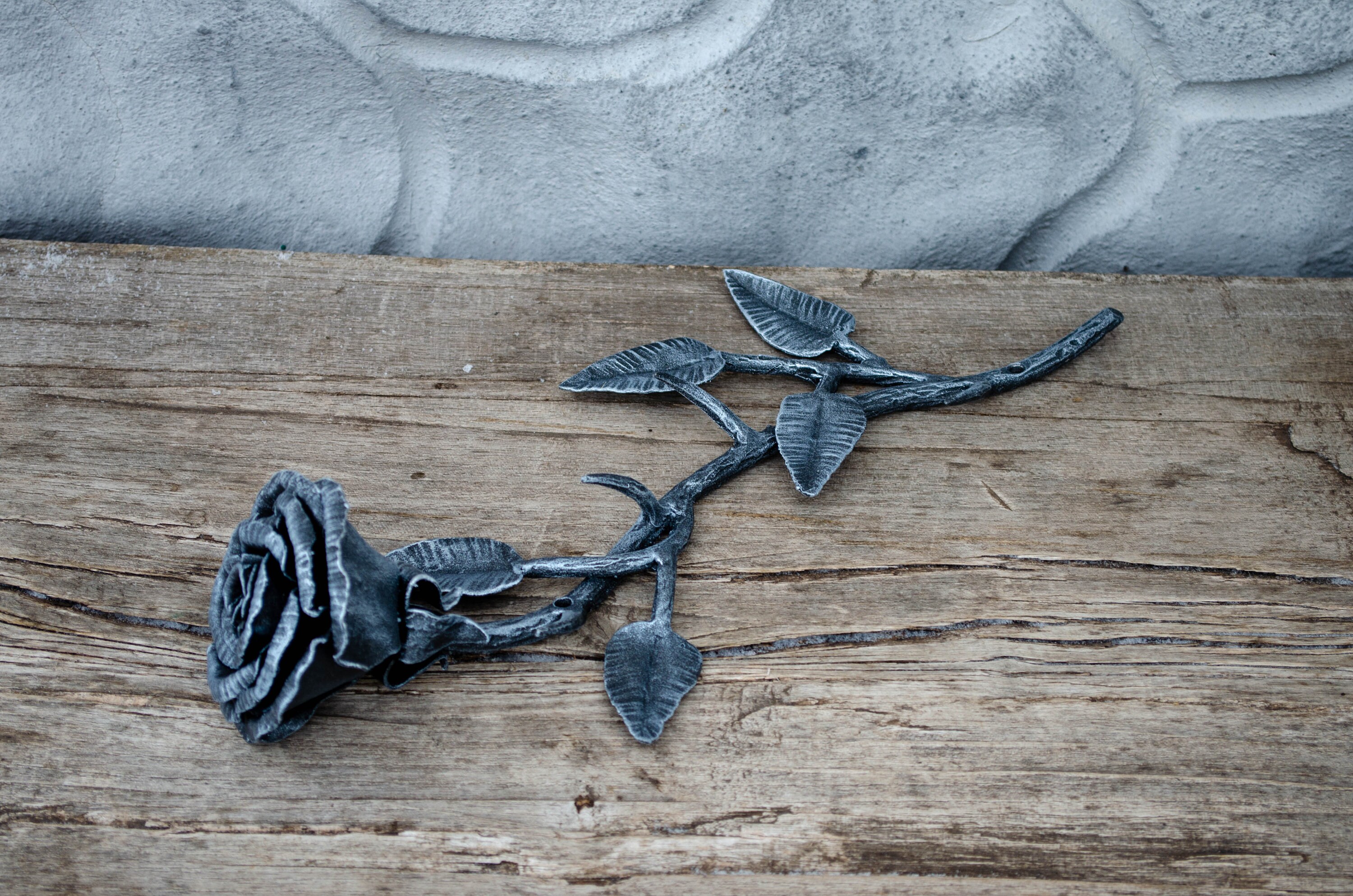 Everlasting Rose | Forged Iron Rose, Metal Flower Handmade Metal Rose ...