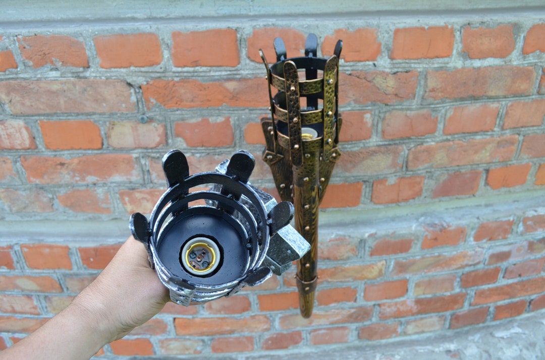 Dungeon Torch, Medieval Wall Sconce, Viking Style Lamp - Etsy