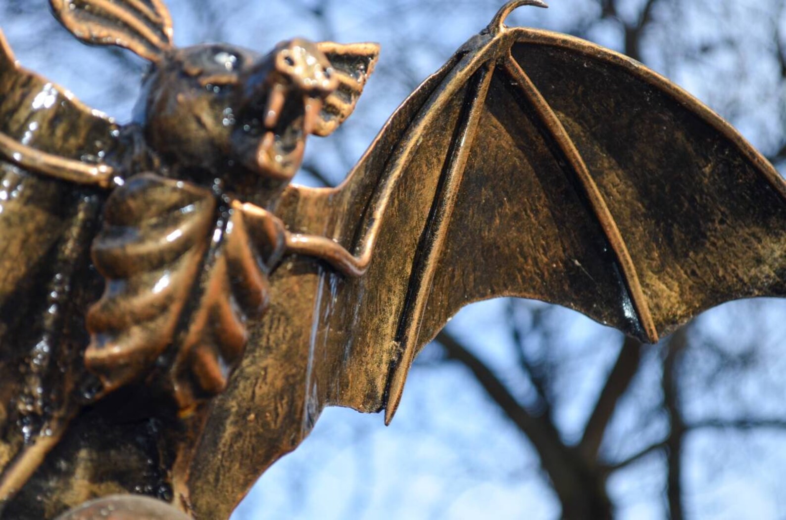 Wrought Bat Bat Sculpture Garden Decor Home Decor Steel - Etsy