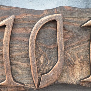 Wooden Address Plate With Forged Elements - Etsy