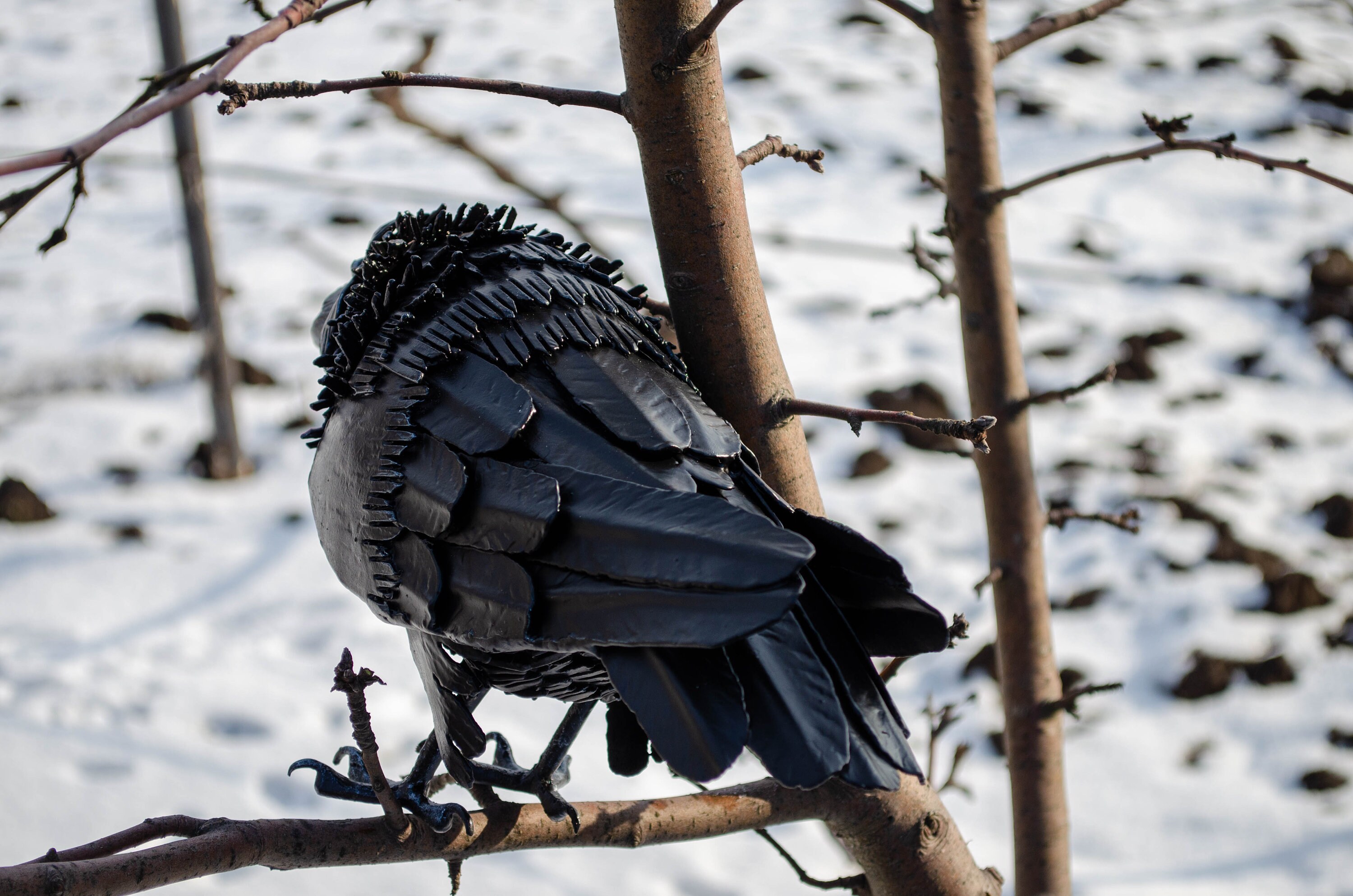 Wrought Iron Crow Crow Sculpture. | Etsy