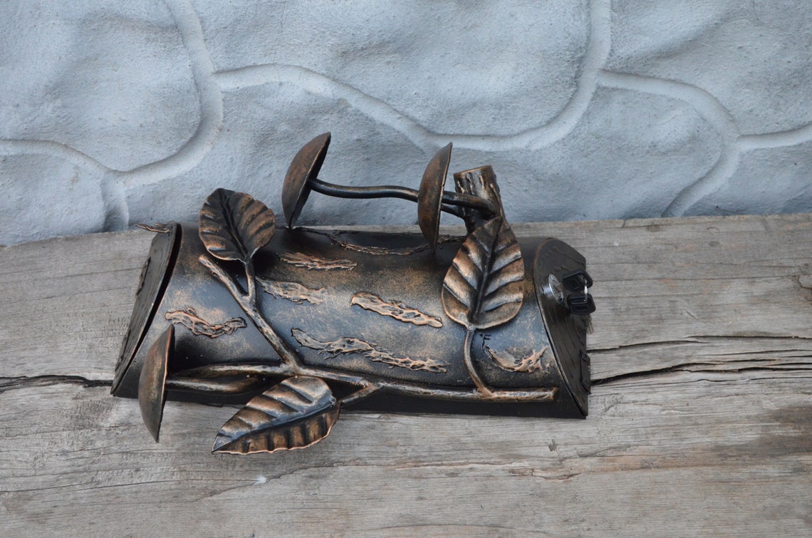 Author's Forged Mailbox, Mailbox "stump" - Etsy
