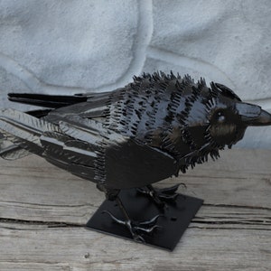Wrought Iron Sculpture of a Crow - Etsy