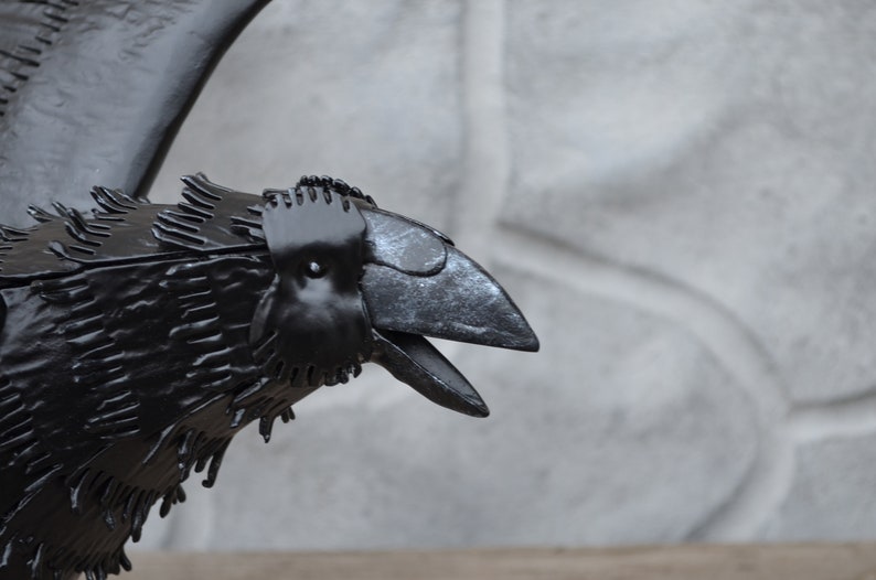 Wrought Iron Crow, Wrought Iron Sculpture, Iron Bird. - Etsy