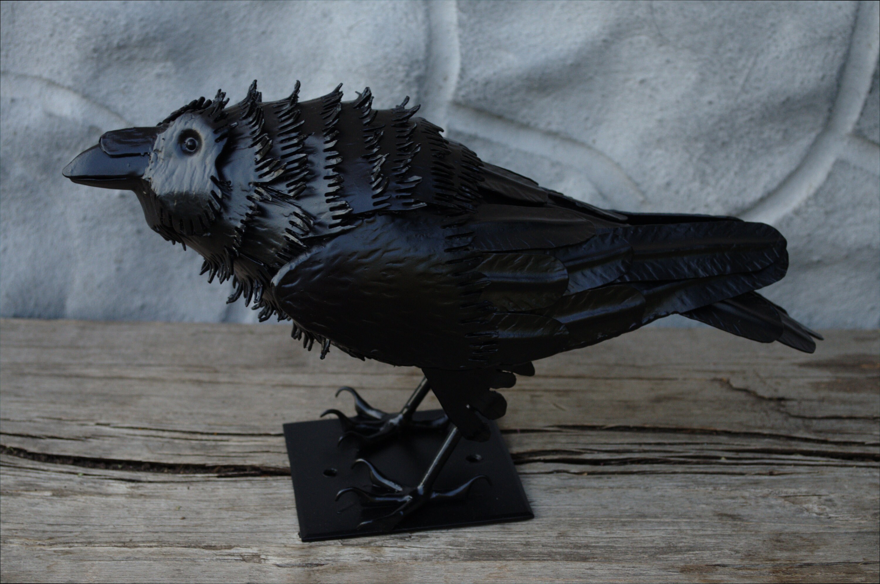 Wrought Iron Sculpture of a Crow - Etsy
