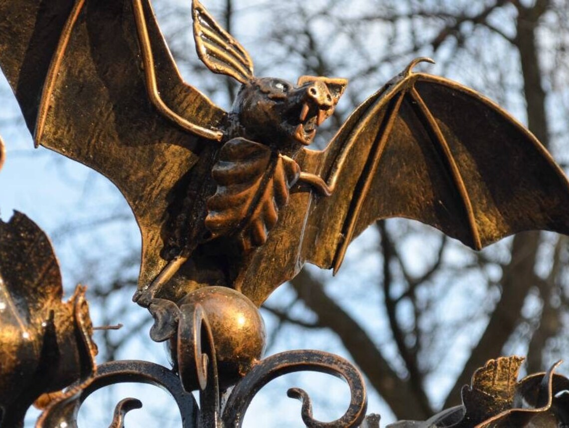 Wrought Bat Bat Sculpture Garden Decor Home Decor Steel - Etsy