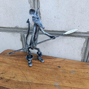 Handcrafted Wrought Iron Mouse With Spear - Etsy
