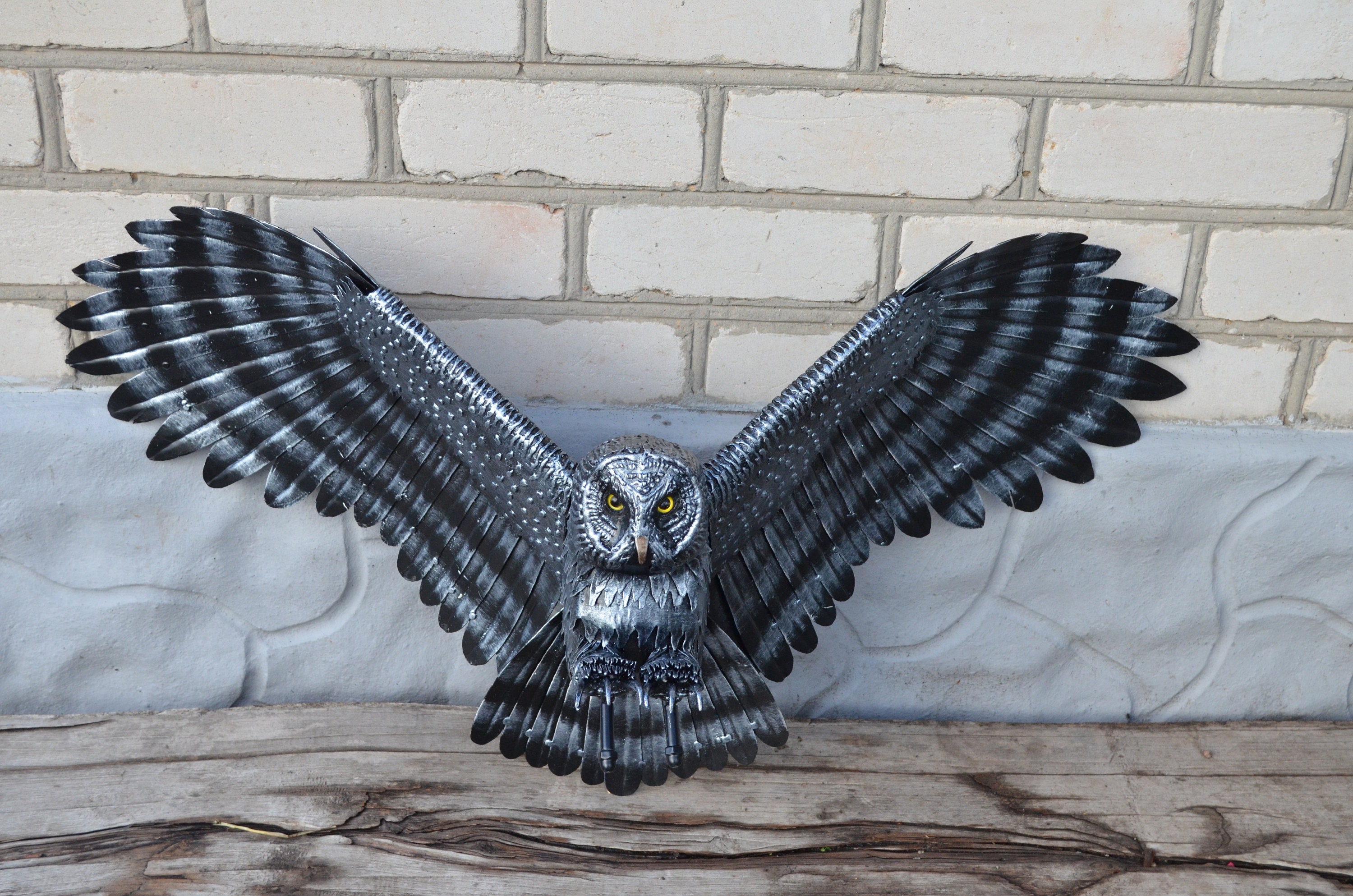 Sculpture of an Owl Wrought Iron Sculpture - Etsy