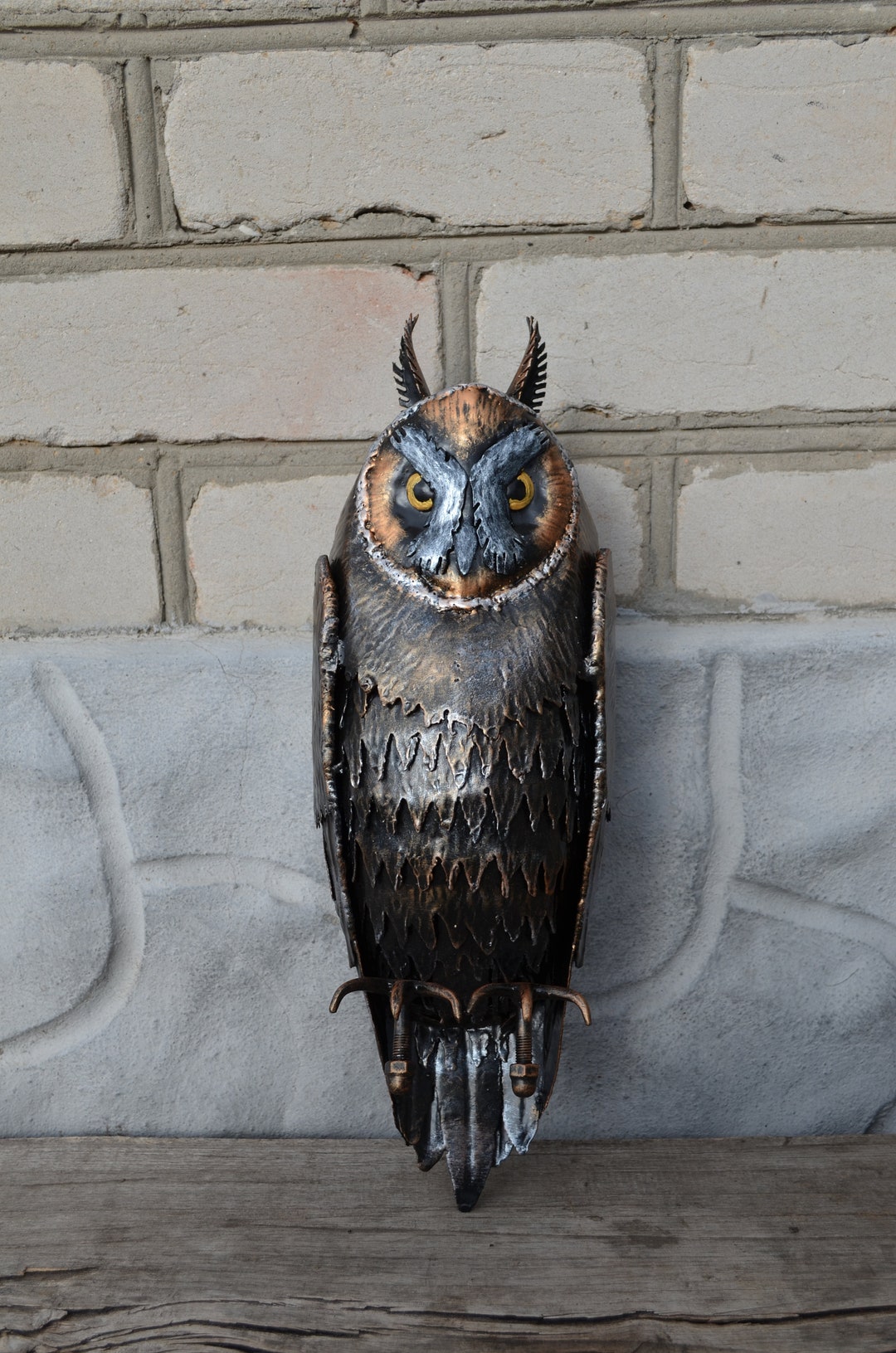 Sculpture of an Owl, Wrought Iron Sculpture - Etsy