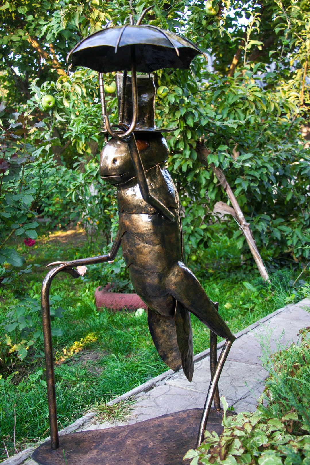 Forged Sculpture for the Garden, Iron Insects, Forged Grasshopper ...