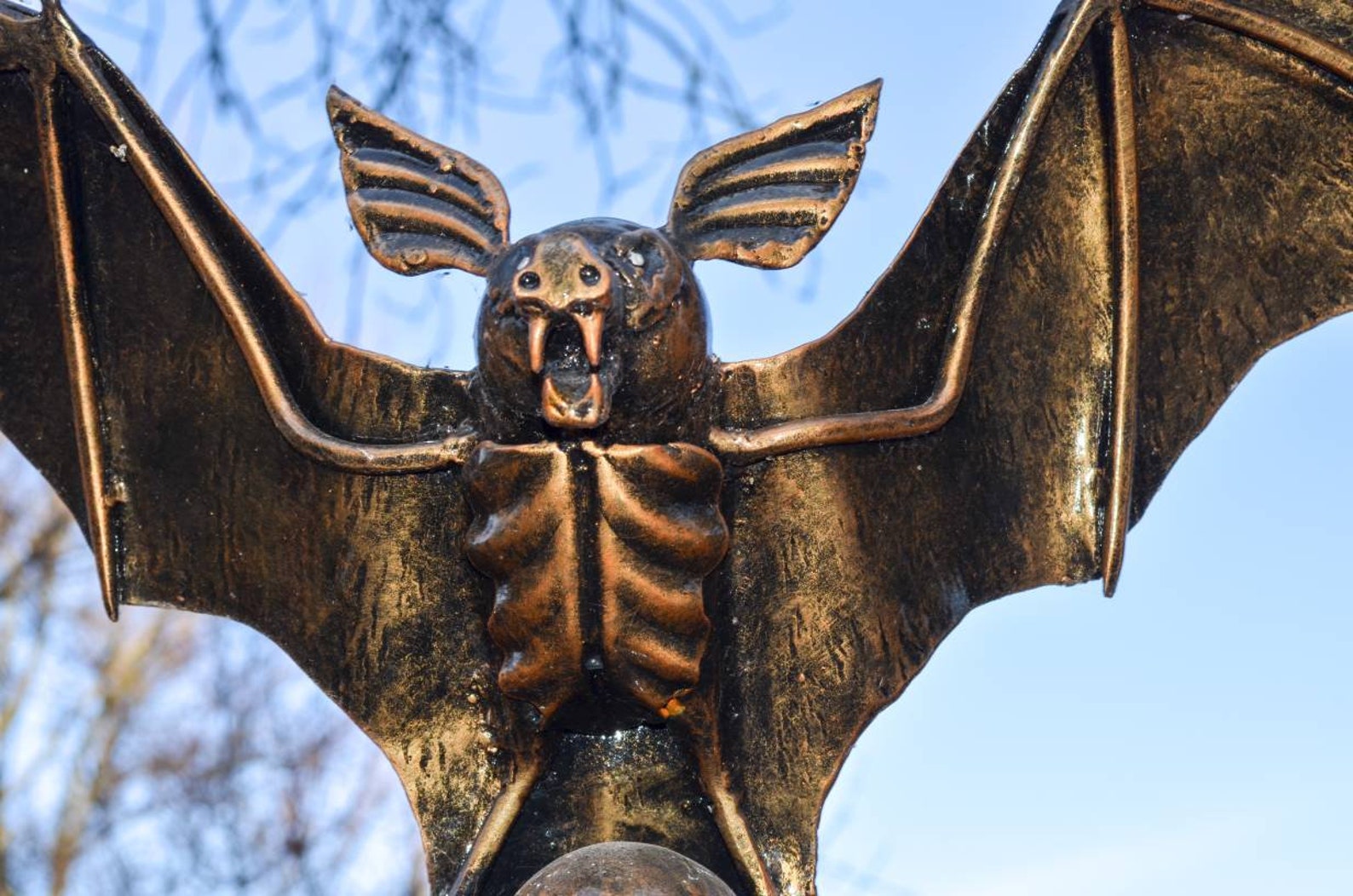 Wrought Bat Bat Sculpture Garden Decor Home Decor Steel - Etsy