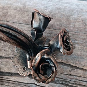 Forged Rose Door Handle - Etsy