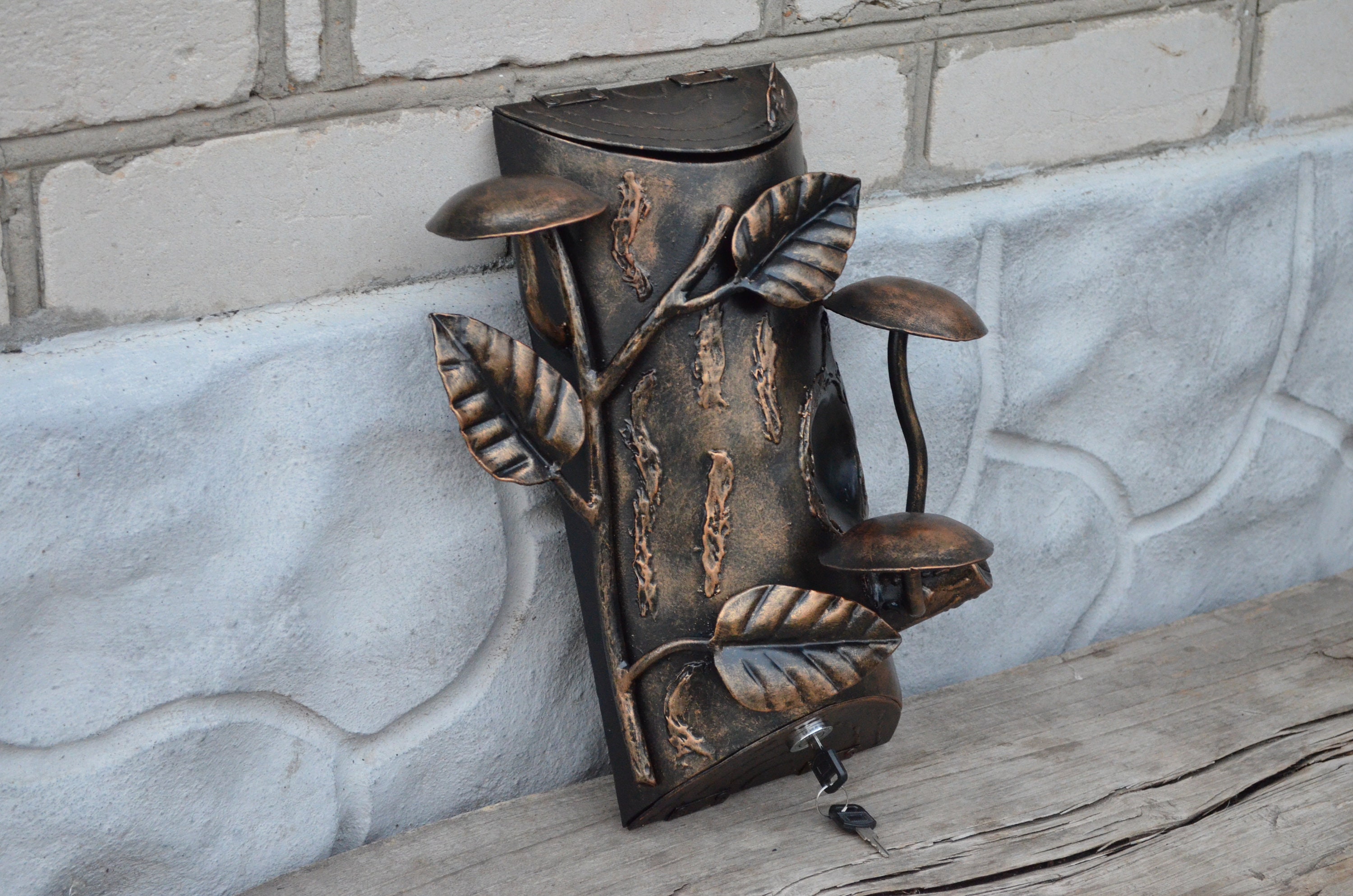 Author's Forged Mailbox, Mailbox "stump" - Etsy